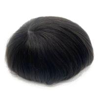 Quality Full Hand Tied Human Hair Topper 6inches Length Super Thin Skin Base PU Toupees for Men for sale