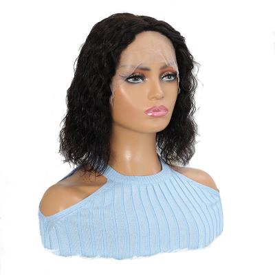 Cina 100% capelli umani parrucca di fronte in pizzo brasiliano per donne nere parrucca corta Bob Style in vendita