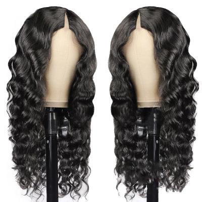 Cina Loose Wave V Part Parrucche online con linea naturale dei capelli e Full Machine Made Double Draw in vendita