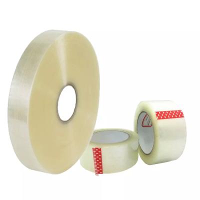 Cina Clear Bopp Tape 1000m 500m Transparent Yellowish Tan Color Bopp Packing Adhesive Tape Rolls in vendita