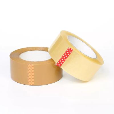 Cina 2inches X 100yards Clear And Brown Bopp Adhesive Strong Acrylic Packing Tape Roll With For Packing Shipping in vendita