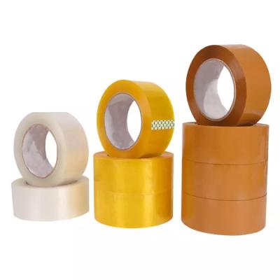 Cina Yellow Brown Custom Waterproof Acrylic Bopp Single Sided Pressure Sensitive Adhesive Tape in vendita