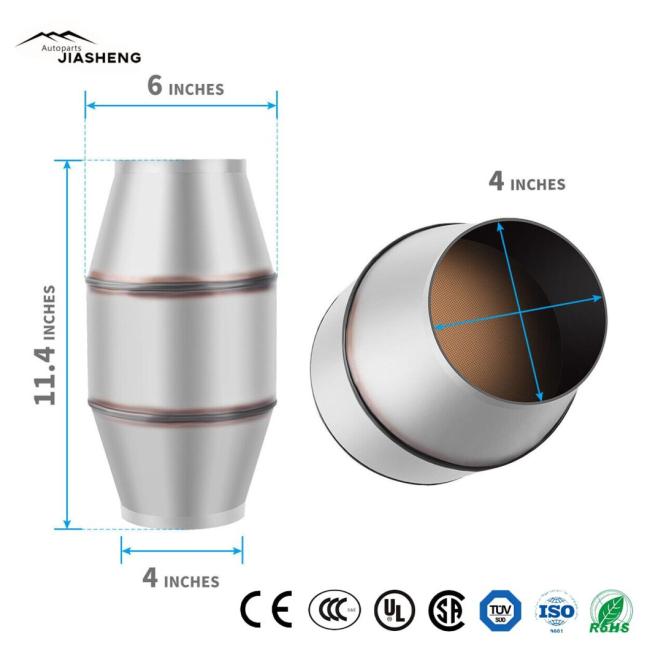 4" Inlet Outlet Universal Catalytic Converter High Quality Exhaust Front Part Auto Catalytic Converter