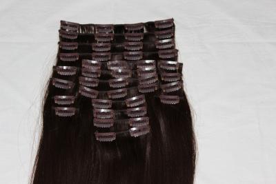 Chine Agrafe synthétique dessinée par double dans des prolongements de cheveux 18 pouces de résistants à la chaleur à vendre