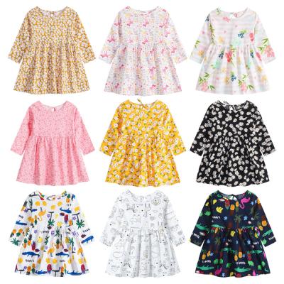 中国 ばねの子供の衣類の女の子のDress長い袖の服の印刷物の王女 販売のため