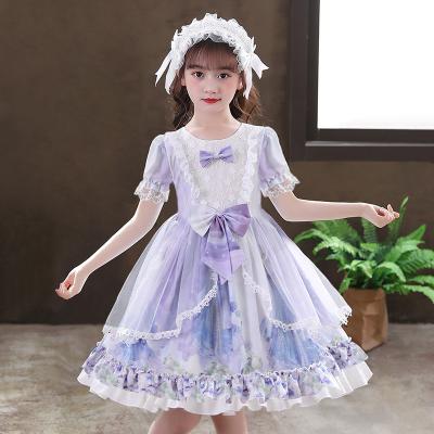 中国 Dress Children's Lace Puffyのばねの子供の衣類の女の子のLolitaの王女の服 販売のため