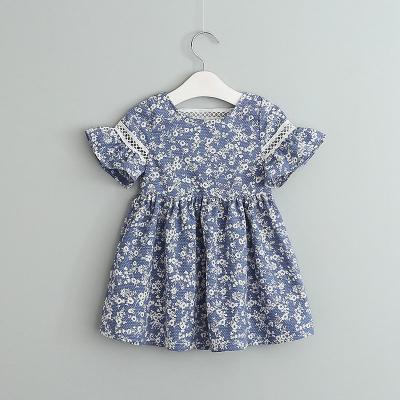 Cina Il cotone delle ragazze dell'abbigliamento dei bambini dell'estate ha stampato le ragazze del vestito floreale merletta il vestito in vendita