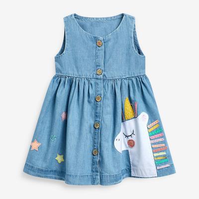 Cina Le ragazze dell'abbigliamento dei bambini dell'estate hanno stampato il vestito dal denim dei bambini del vestito in vendita