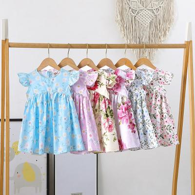 Cina L'abbigliamento di pochi da Daisy Print Girls Rural Style del vestito bambini di estate in vendita