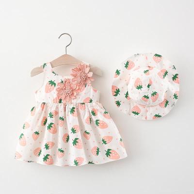 Cina Neonata Cherry Dress del vestito dal bambino delle ali dell'abbigliamento dei bambini di estate piccola in vendita