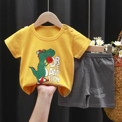Cina camicia superiore di Sun della breve manica bianca gialla 110CM di 43in per il cotone puro dei ragazzi in vendita