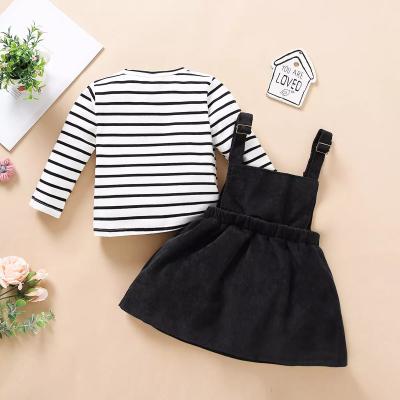 Cina 110cm che i ganci dell'abbigliamento dei bambini in due pezzi dell'estate fiancheggiano la manica lunga a strisce casuale ha barrato superiore in vendita