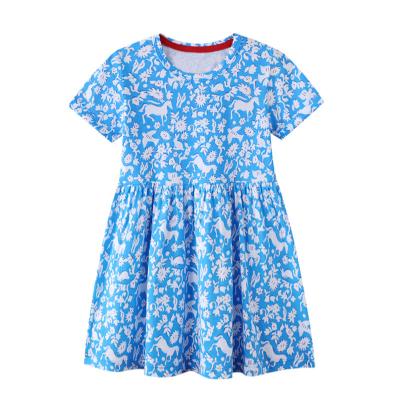 Cina La breve manica dell'abbigliamento dei nuovi bambini della molla ha stampato il vestito dal cotone per le ragazze in vendita