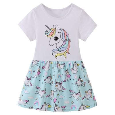 Cina Vestiti dal tessuto di cotone dell'abbigliamento dei bambini di estate con Unicorn Printing Custom Wholesale Middle ed i grandi bambini in vendita