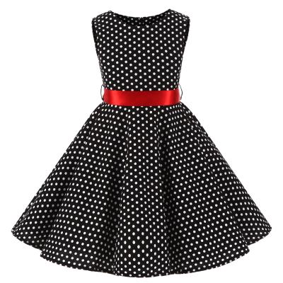 Cina Abbigliamento dei bambini del cotone di Dot Flower Show Skirt Retro di Polka in vendita