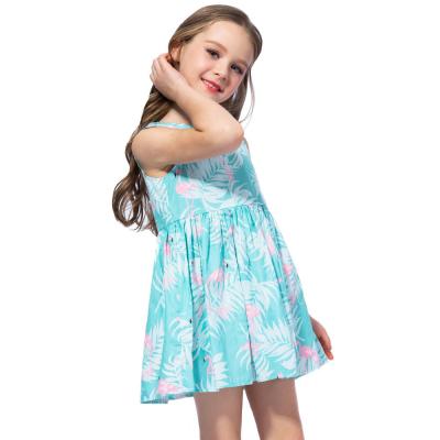 Cina Il fenicottero senza maniche del vestito casuale dei bambini delle ragazze dell'estate ha stampato in vendita