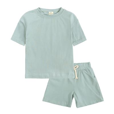 Cina Maglietta degli abiti sportivi 2PCS dei ragazzi dei bambini e l'abbigliamento dei brevi dell'etichetta del ricamo bambini stabiliti di estate in vendita
