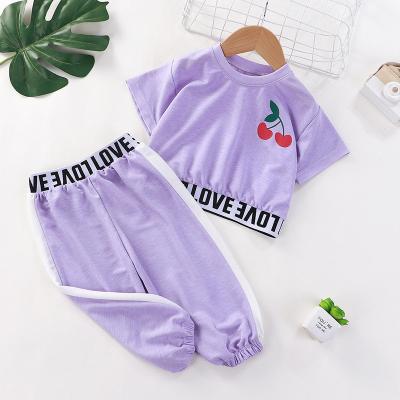 中国 夏は急にスーツのばねの子供の衣類の女の子の偶然のスーツにスリーブを付けた 販売のため