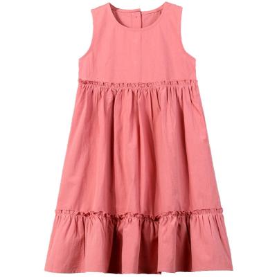 Cina I vestiti casuali di ogni giorno dalle ragazze hanno pieghettato l'abbigliamento del cotone dei bambini dei bambini di tela dell'estate in vendita