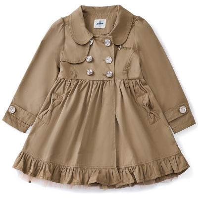 中国 110cmの女の赤ちゃんのコートは子供の中間の長さの方法ウインドブレイカーのコートを覆う 販売のため