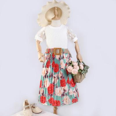 中国 子供の国様式の不足分の袖は女の子のスーツの蝶タイプを印刷した 販売のため