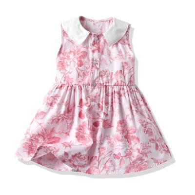 Cina Le ragazze della stampa dell'abbigliamento dei bambini dell'estate veste principessa senza maniche Dress del cotone in vendita