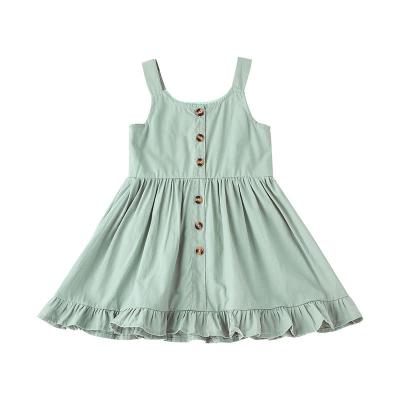 Cina La bretella delle neonate dell'abbigliamento dei bambini dell'estate veste il colore solido in vendita