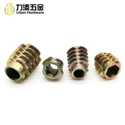 China M6 neemt de Houten Ingepaste Tussenvoegselborgmoer het Vernikkelde Materiaal van de Zinklegering op Te koop
