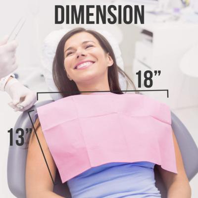 Κίνα Waterproof Pink  Disposable Consumable 3ply Scarf Apron Dental Bib προς πώληση