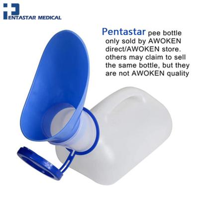 중국 Unisex Urinal for Car Toilet Urinal for Men and Women Bedpans Pee Bottle With a Lid and Funnel Plastic Can for Car Old Man 판매용