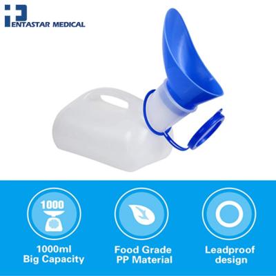 중국 Unisex Urinal for Car Toilet Urinal for Men and Women Bedpans Pee Bottle With a Lid and Funnel Plastic Can for Car Old Man 판매용
