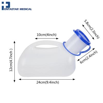 중국 Unisex Urinal for Car Toilet Urinal for Men and Women Bedpans Pee Bottle With a Lid and Funnel Plastic Can for Car Old Man 판매용