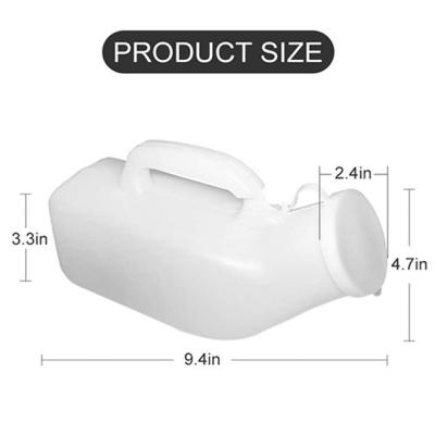 Chine plastic chamber pot pee bottle male urinal bottle with cover 1200ml 1200cc à vendre
