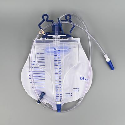 중국 Supplier medical disposable urine drainage bag 2000ml + 500ml customization urine collection bags disposable 판매용