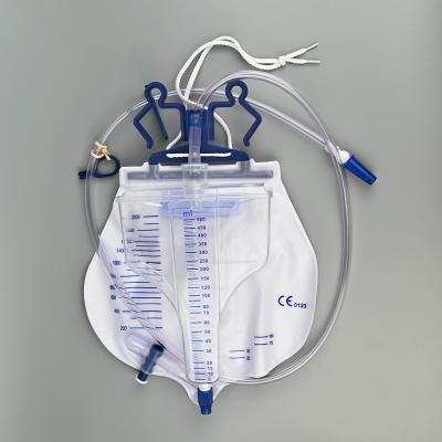 중국 Supplier medical disposable urine drainage bag 2000ml + 500ml customization urine collection bags disposable 판매용