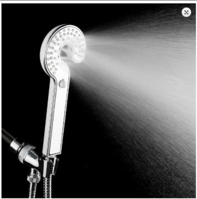 Cina L'acqua che conserva la doccia tenuta in mano di forma di S si dirige verso il pannello di stampa laser dell'ABS del bagno in vendita