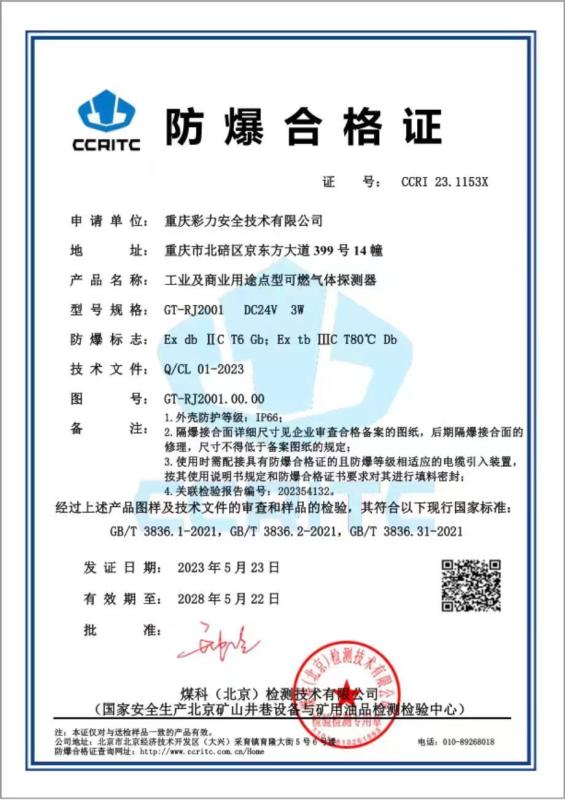 Explosion-proof Certificate - CDINDUSTRY ( INTERNATIONAL ) . INC
