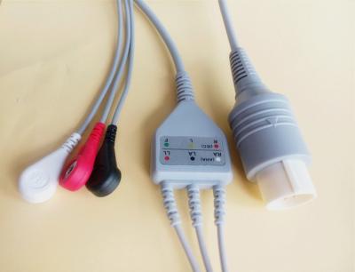Cina Il cavo paziente di Nihon Kohden Ecg con Rou 11P dirige la rottura del connettore AHA in vendita