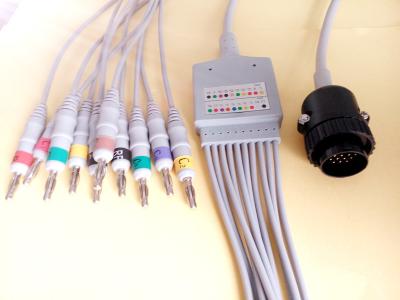 Cina L'elettrocardiogramma riutilizzabile fissa il tipo connettore della banana di IEC 4,0 compatibile con Kanz 103 106 in vendita