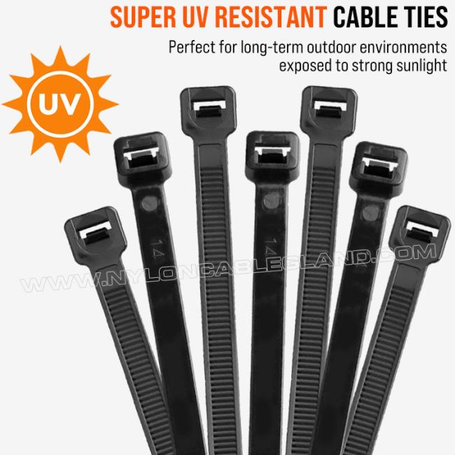 Super UV Resistance of Nylon 612 (Polyamide 612, PA612) plastic cable ties