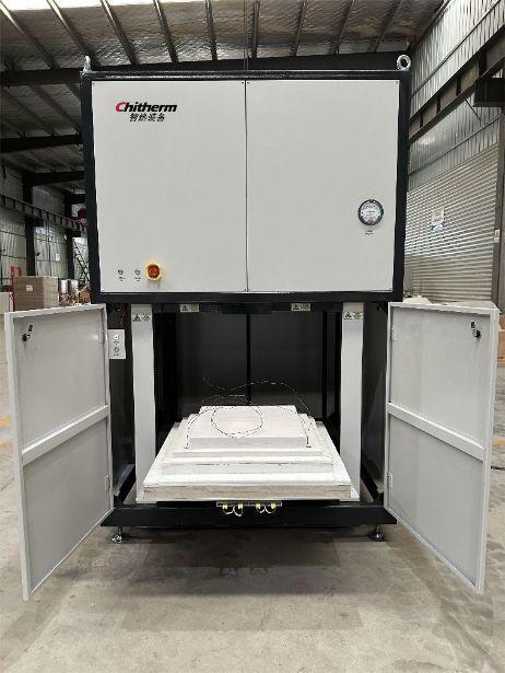 Chitherm BF230-10 LTCC Co-Firing Elevator Furnace showing chamber and control panel