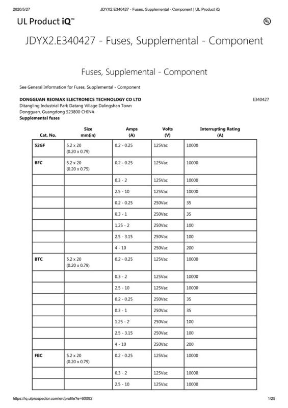 UL - Dongguan Ampfort Electronics Co., Ltd.