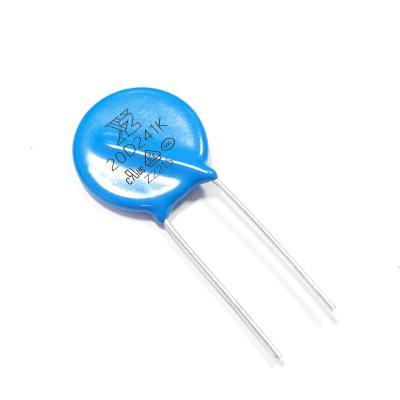Chine Circuit à haute tension 1 à travers le disque perforé Varistor d'oxyde de zinc métallique 20D241KJN 20mm 240V 6500A à vendre