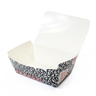 Cina Rectangle Salad Fruit Lunch Takeaway Disposable Fast Food Packaging Kraft Paper Corrugated in vendita