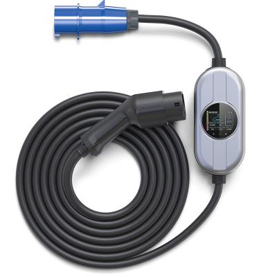 Chine Type2 rapide de chargeur de véhicule électrique portatif du câble 7.36kw de maison de 32A Chargepoint à vendre