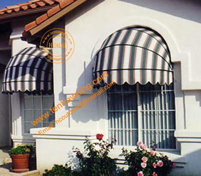 China Ourtdoor Aluminum Manual Retractable Decorative Dome Window Awning for sale