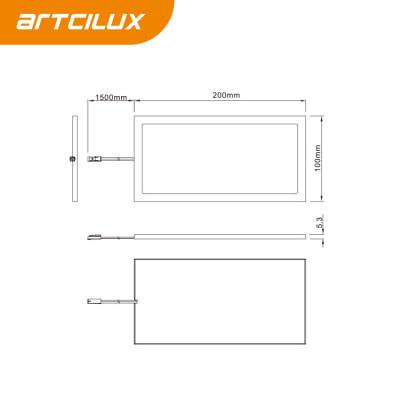 DC12V Aluminum Profile Under Cabinet Light Panel With Ra90 And Three Color