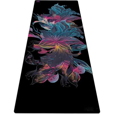 China Custom Eco Friendly Nature Rubber Yoga Mat Met Volkleuren Sublimatie Print Te koop