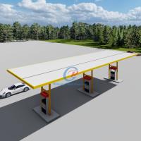 Quality Eco Friendly Space Frame Steel Structure Gas Station Custom Earthquake Resistant for sale