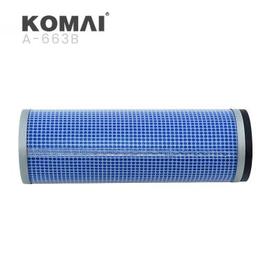 China KOMAI Blue Color Customized Air Filter Element Replacement For Construction for sale